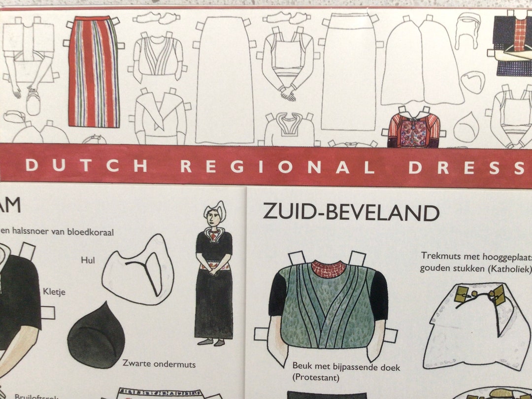 Vintage Dutch Regional Costumes Paper Dolls - Etsy