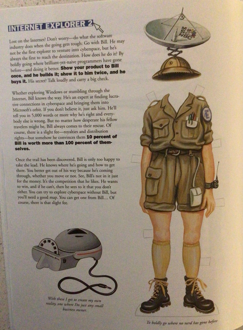 Bill Gates Paper Doll Book - Etsy