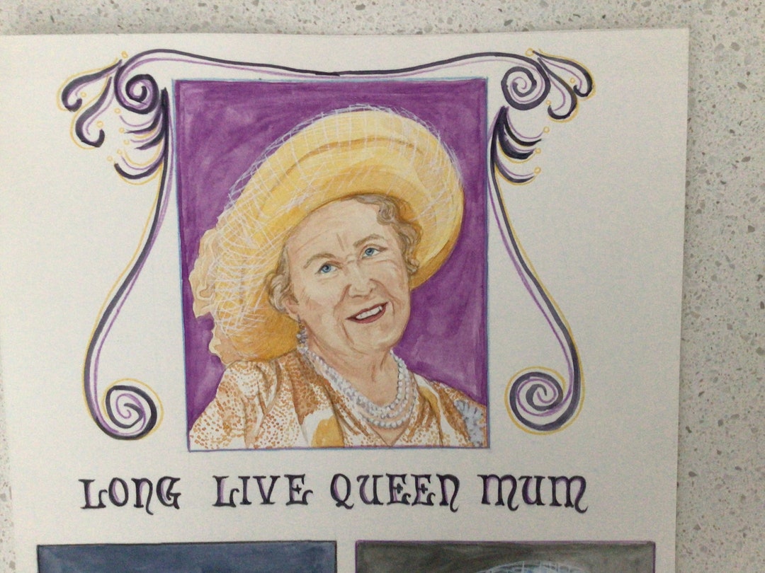 Original Artwork Queen Mother Paper Doll - Etsy