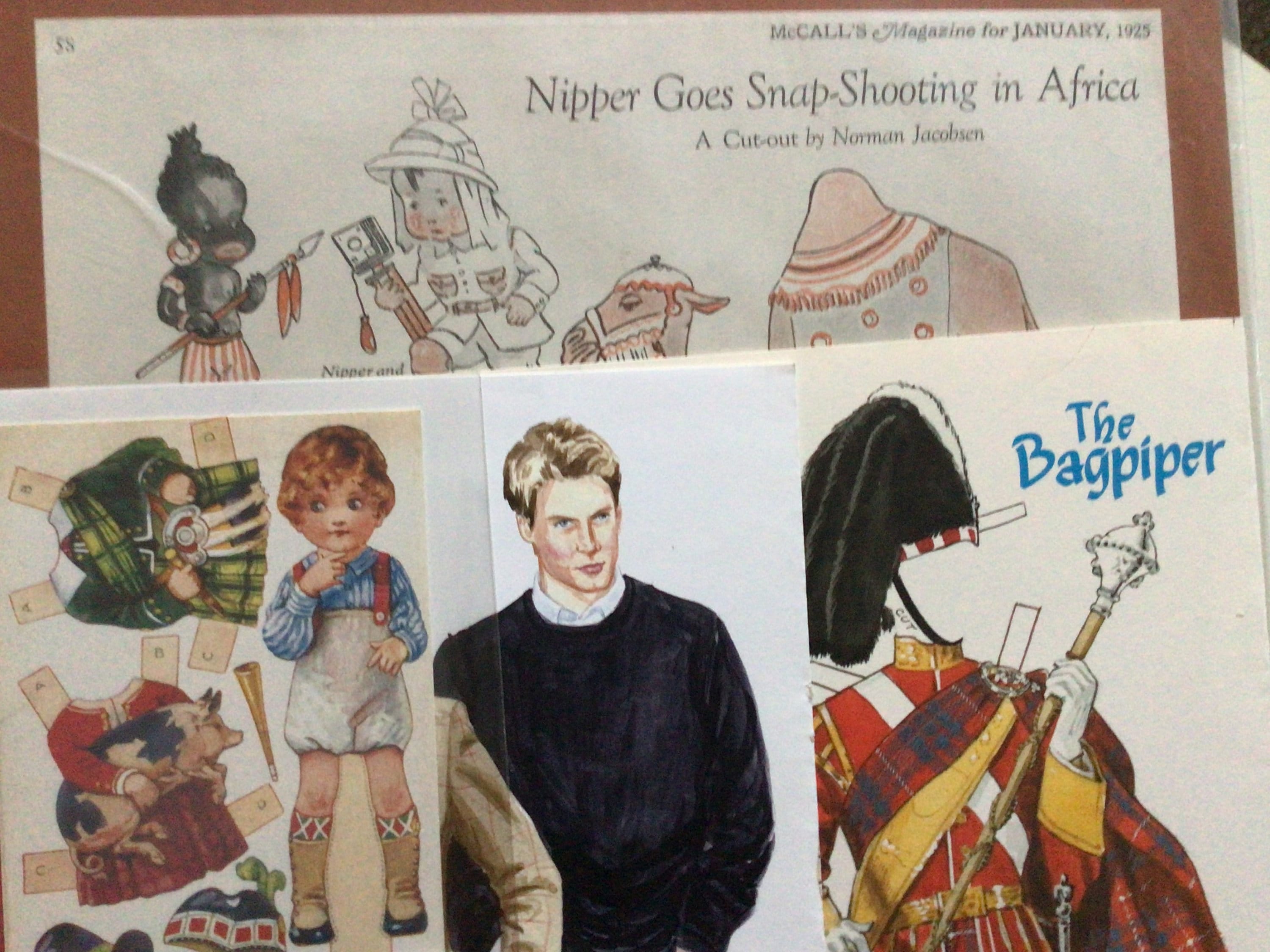 Vintage Male Paper Doll Ephemera - Etsy