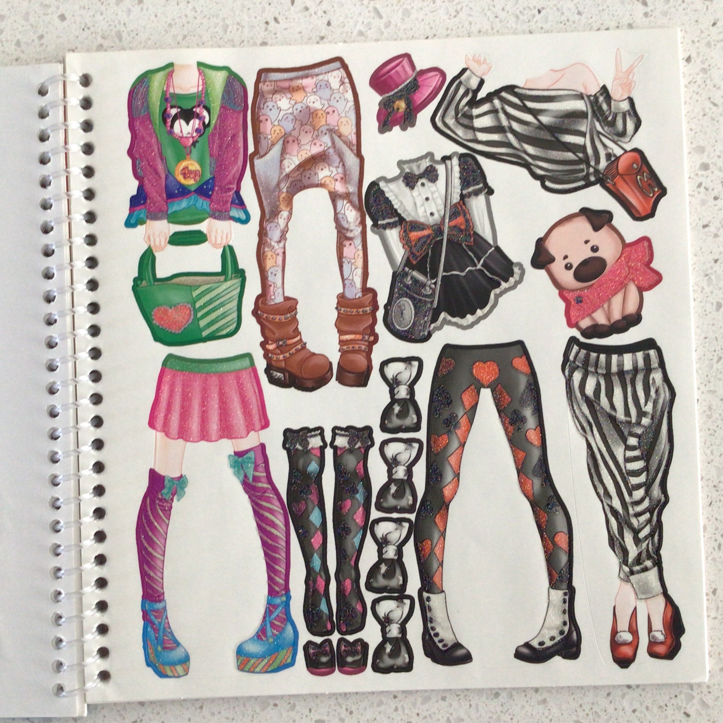 Manga Model Sticker Paper Doll Book - Etsy UK
