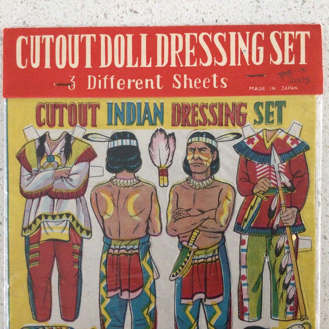Vintage Native American Paper Dolls - Etsy