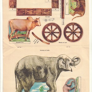 Vintage Forties Indian Paper Toy Book - Etsy