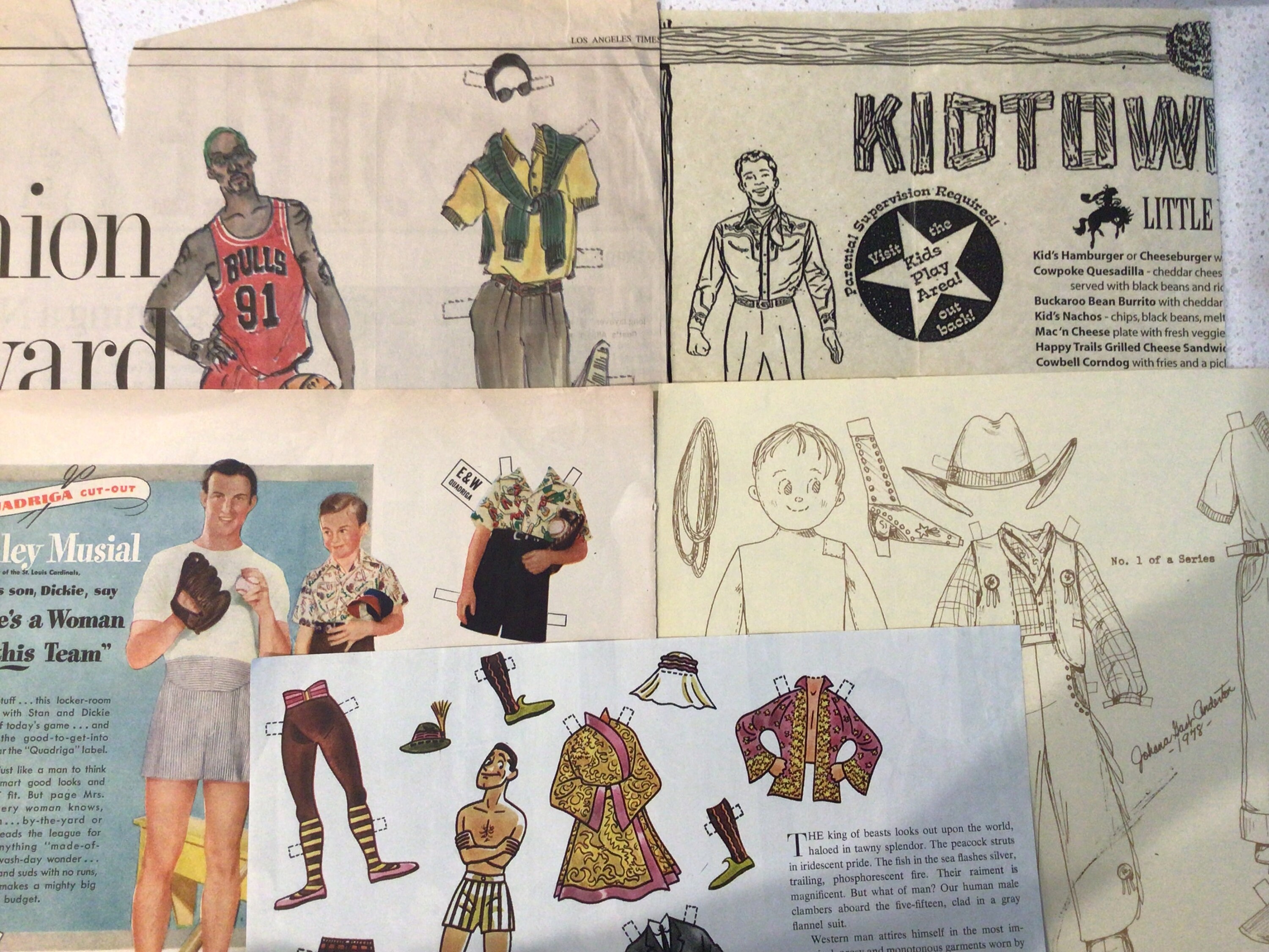 Vintage Magazine Male Paper Dolls - Etsy