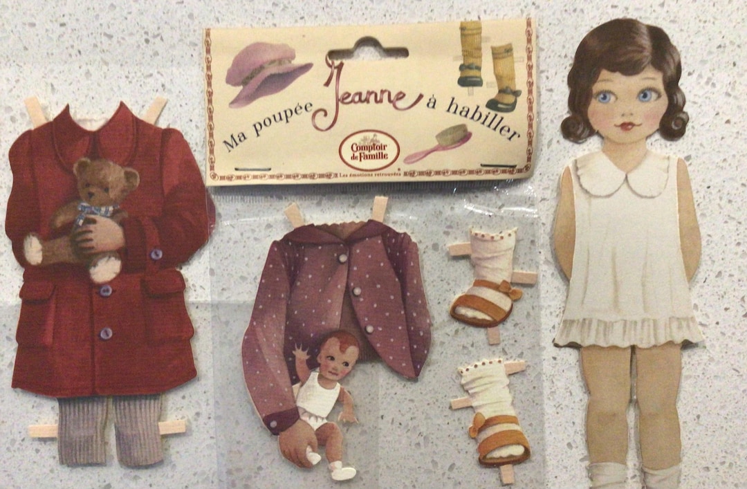 Vintage Die Cut Paper Doll Set - Etsy