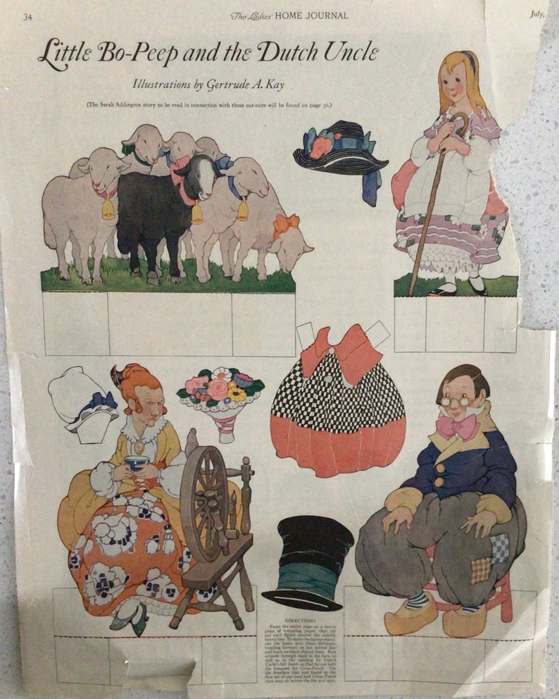 Vintage Dutch Magazine Paper Dolls - Etsy