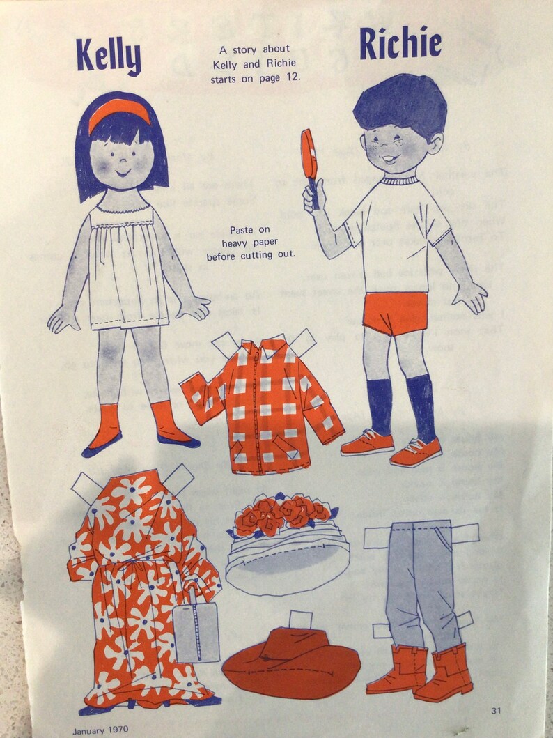 Vintage Magazine Male Paper Dolls | Etsy