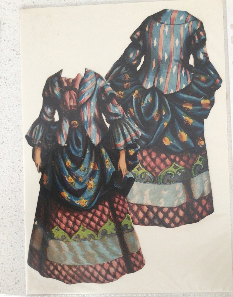 Antique Blonde Dolly Varden Paper Doll - Etsy