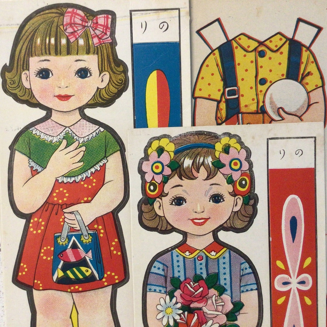 Vintage Japanese Paper Doll Sheets - Etsy