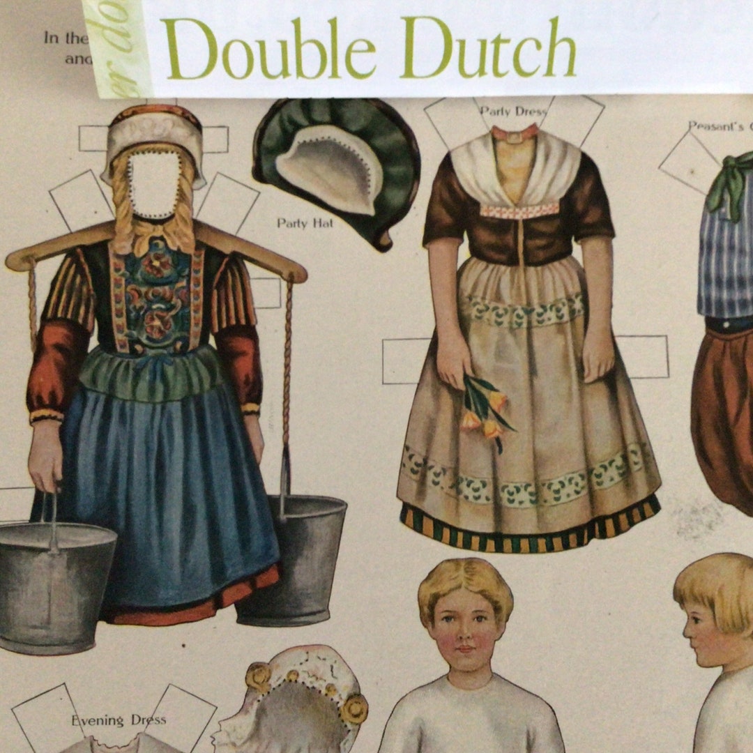 Vintage Dutch Magazine Paper Dolls - Etsy