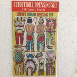 Vintage Native American Paper Dolls - Etsy
