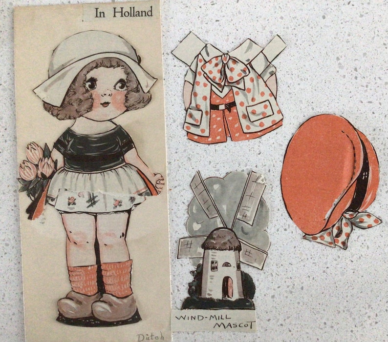 Vintage Dutch Paper Dolls - Etsy