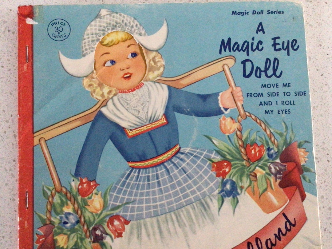 Vintage ‘magic Eye’ Dutch Paper Doll Book - Etsy
