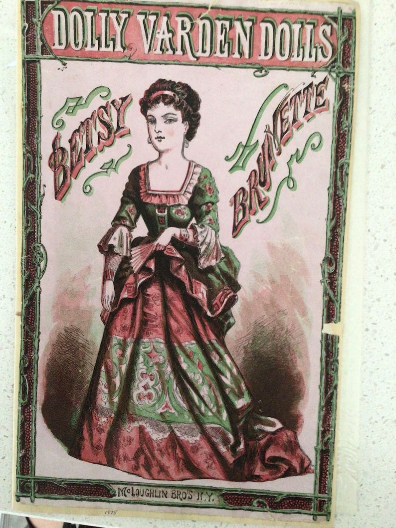 Antique Dolly Varden Paper Doll - Etsy
