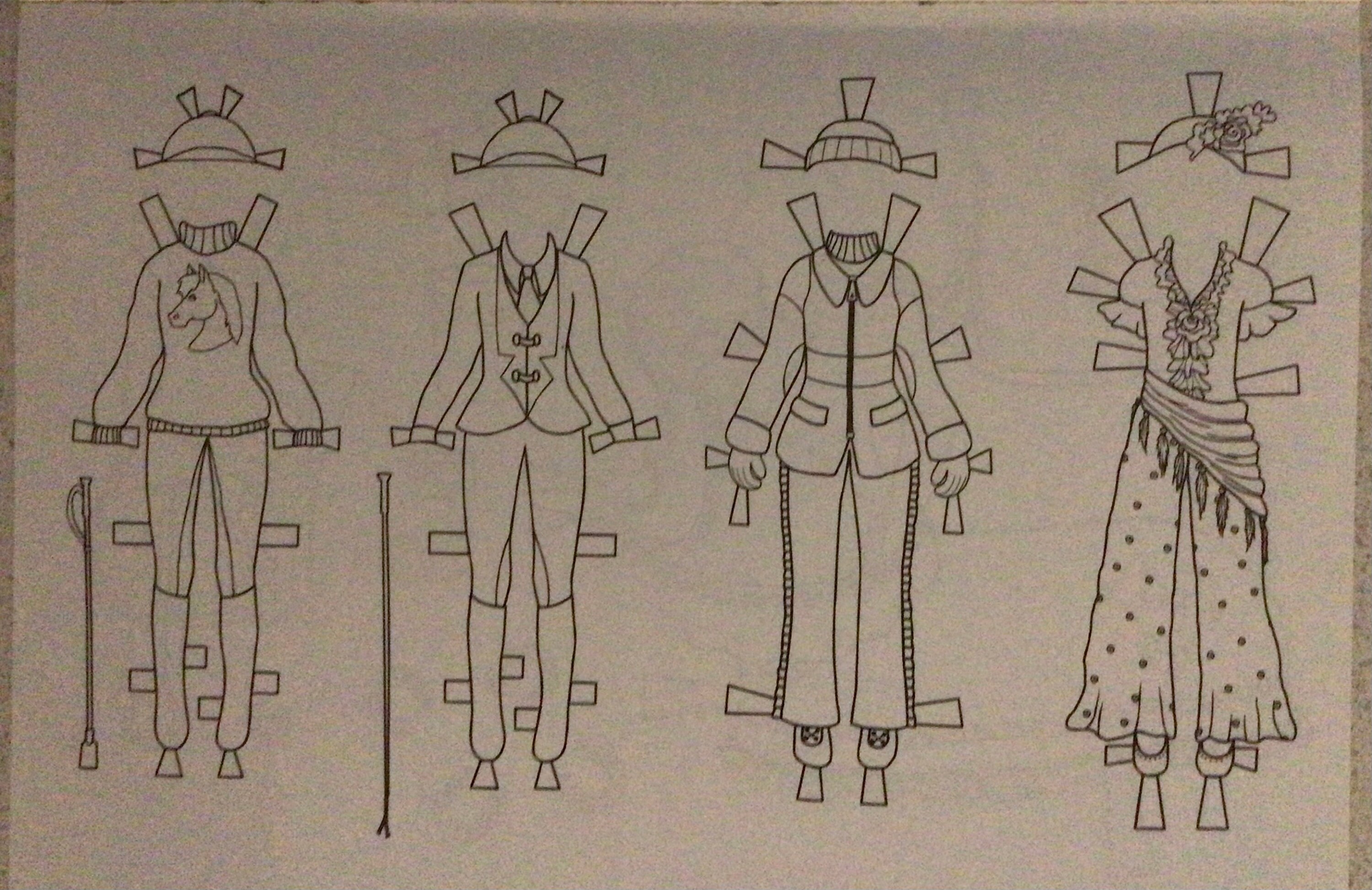 Vintage Equestrian Finnish Paper Dolls - Etsy