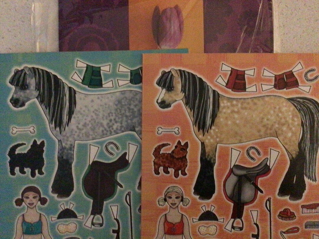 Vintage Equestrian Finnish Paper Dolls - Etsy