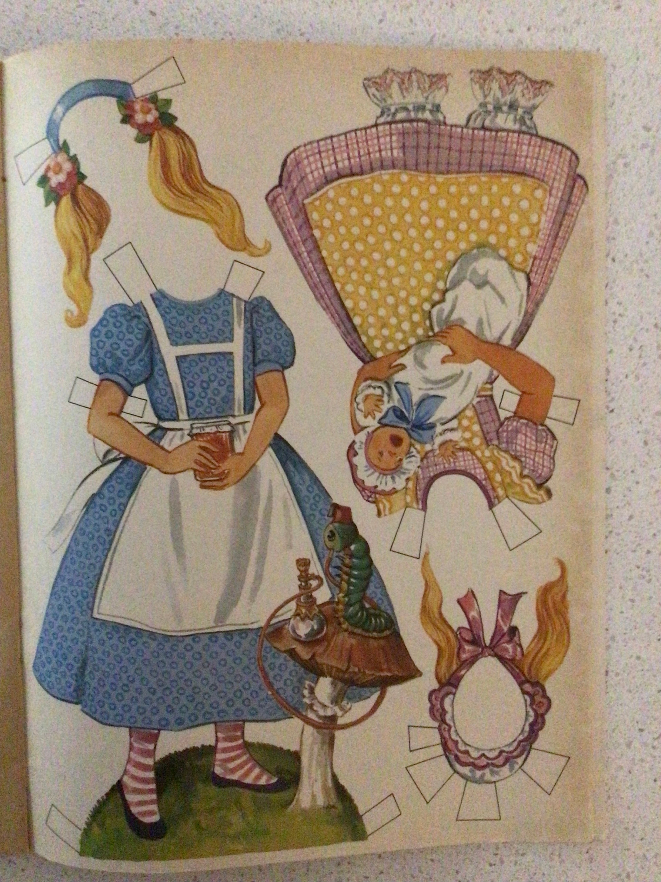Vintage Alice in Wonderland Paper Doll Book - Etsy