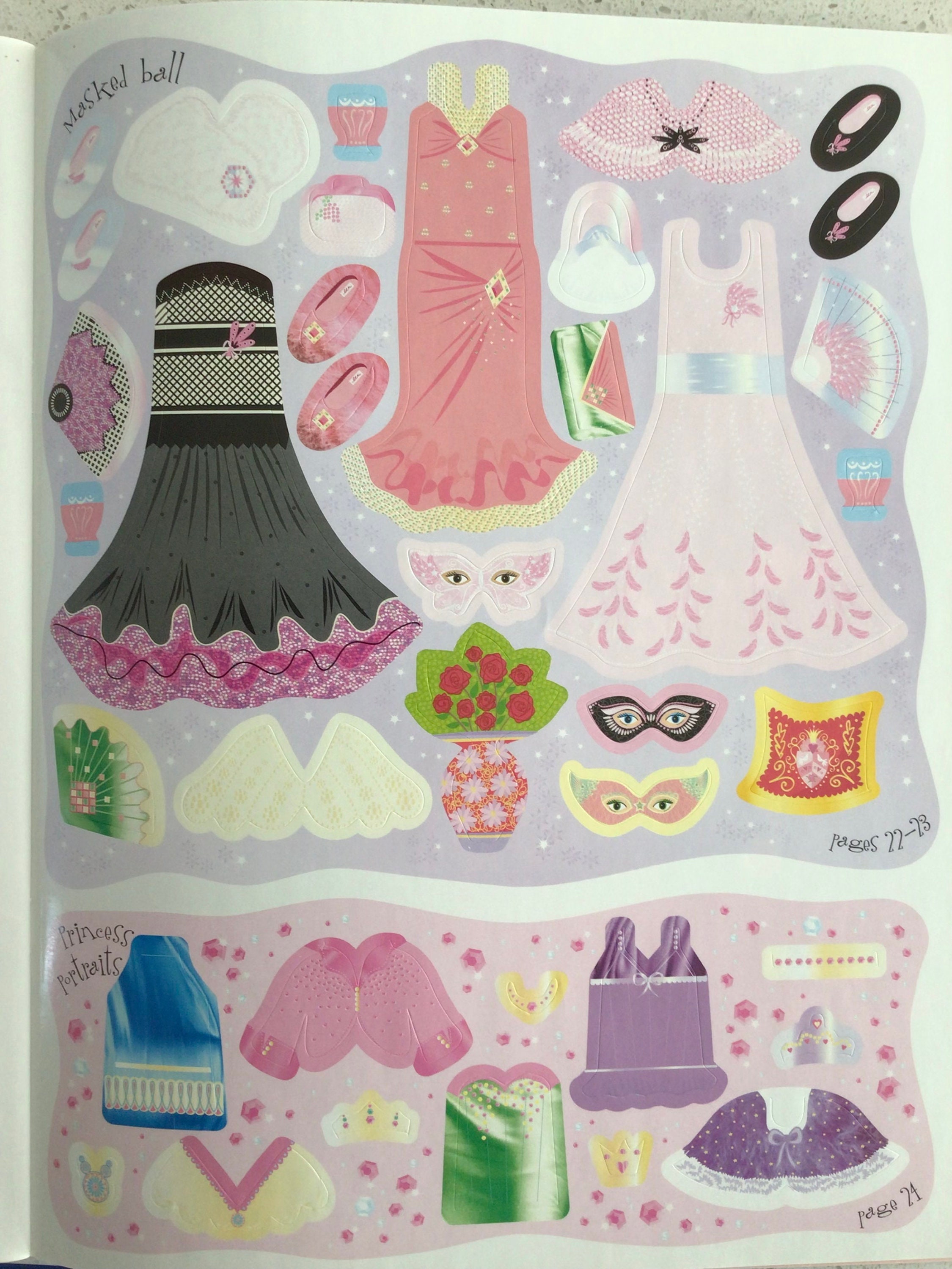 Princesses Sticker Paper Doll Book - Etsy