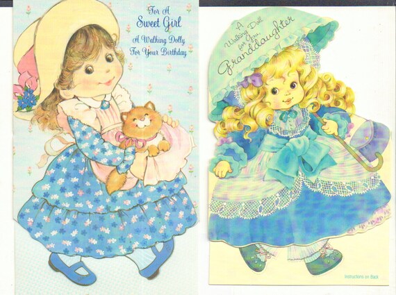 Vintage Paper Walking Doll Cards | Etsy