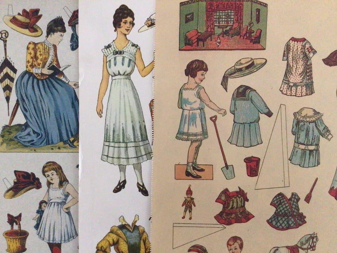 Antique German Paper Doll Sheets - Etsy
