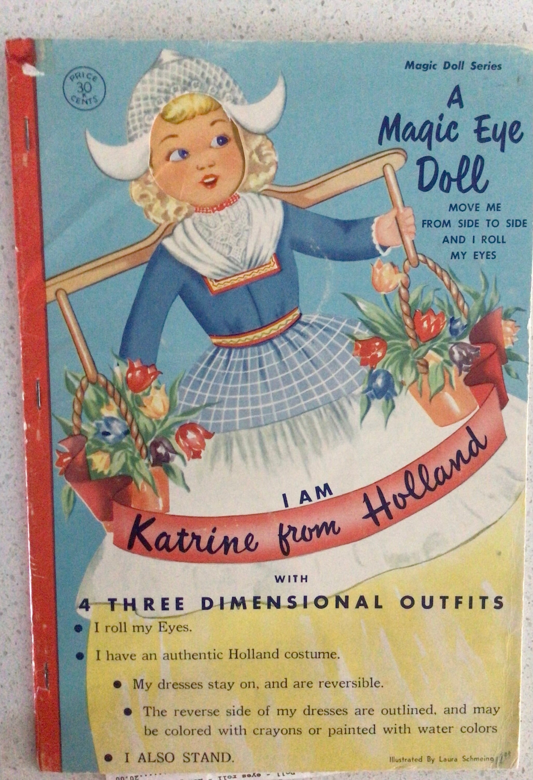 Vintage magic Eye Dutch Paper Doll Book - Etsy