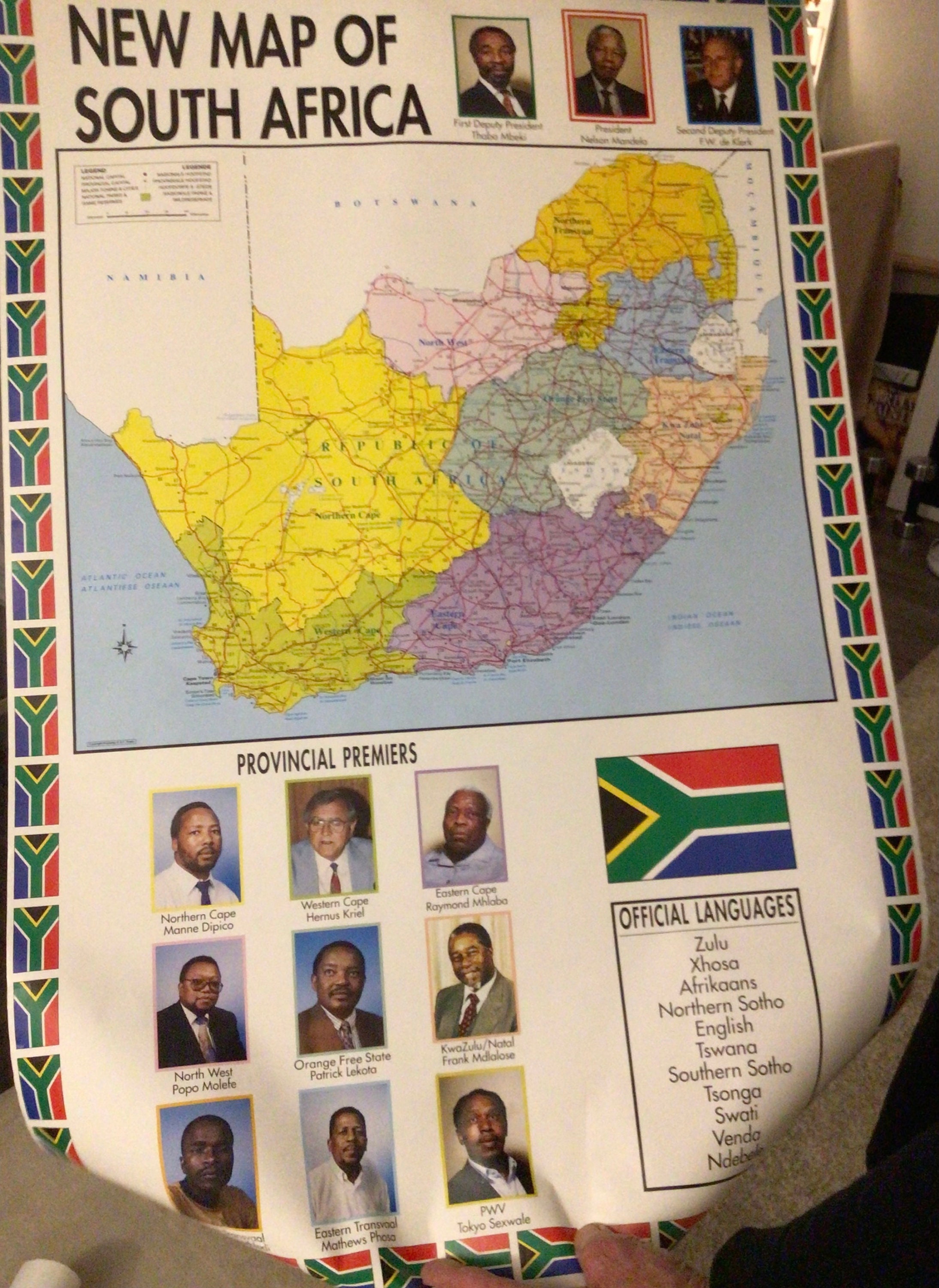 Vintage New Map of South Africa 1994 Election - Etsy