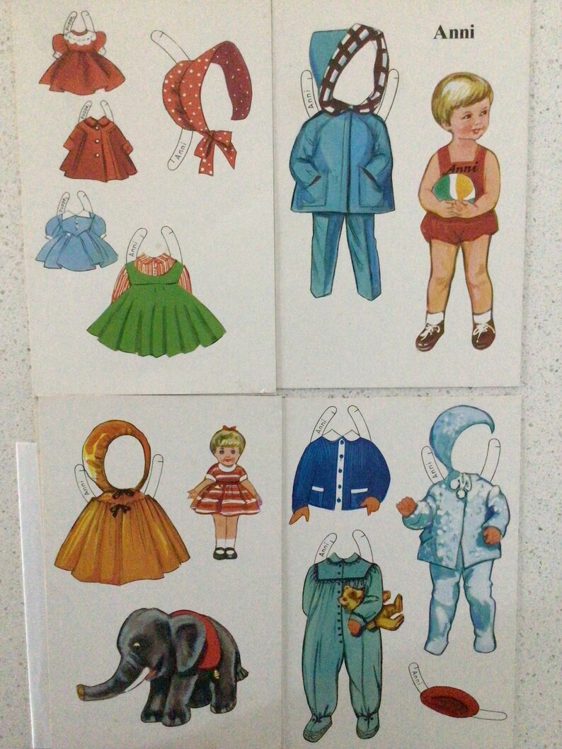 Vintage German Paper Dolls & Cut Outs - Etsy