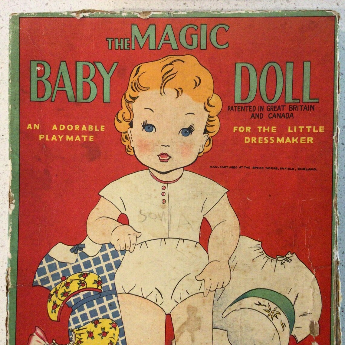 Vintage Spears English Paper Doll - Etsy