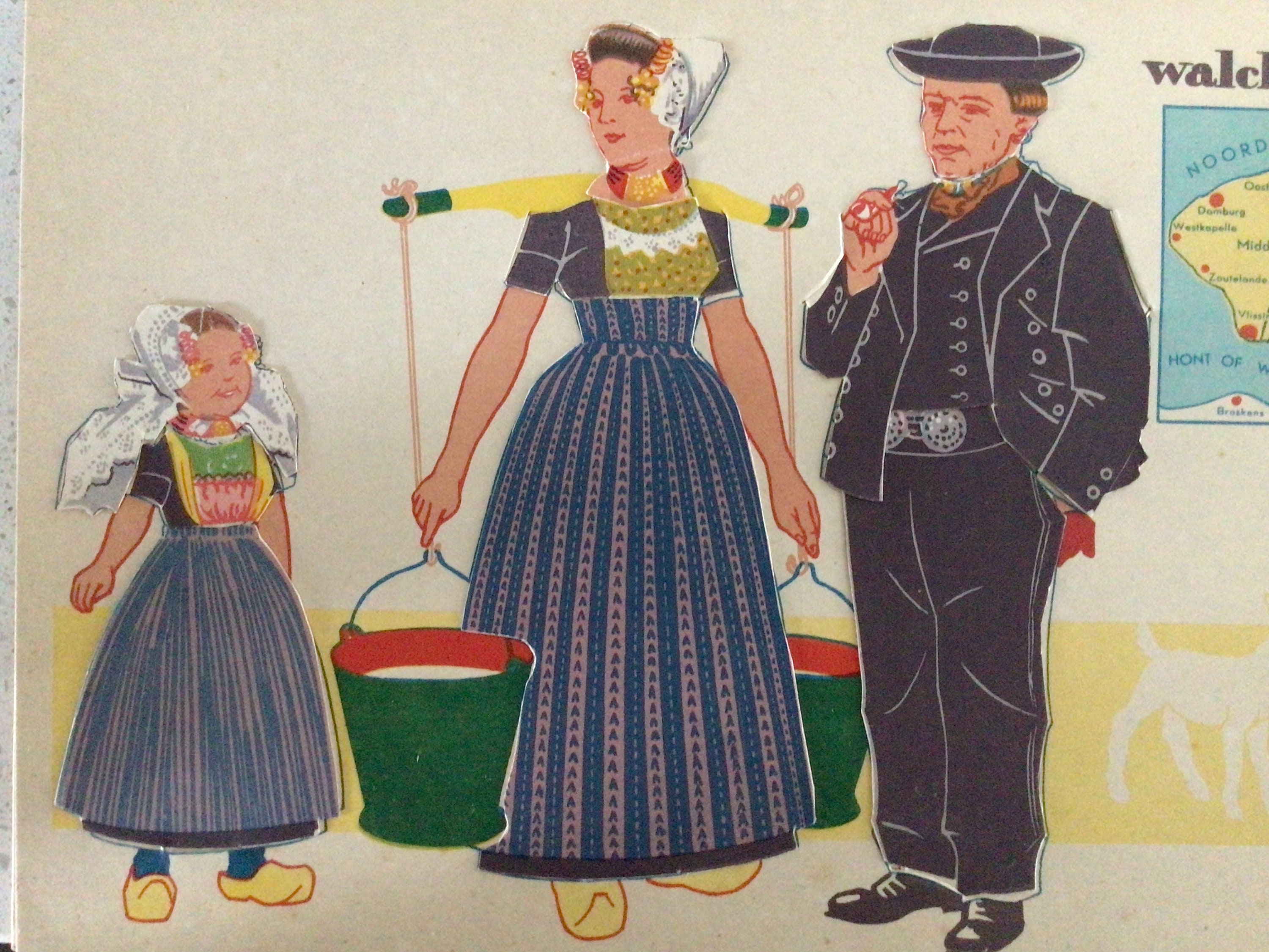 Vintage Holland Folk Costume Paper Dolls. - Etsy