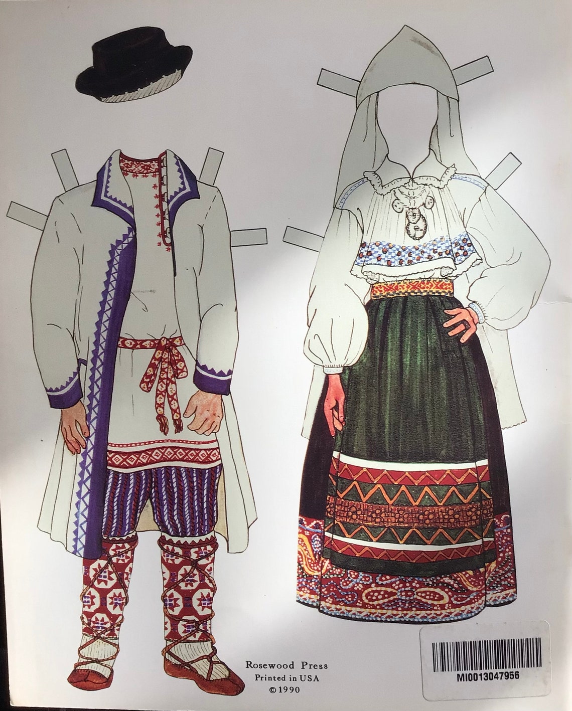 Vintage Baltic Folk Costumes Paper Dolls - Etsy