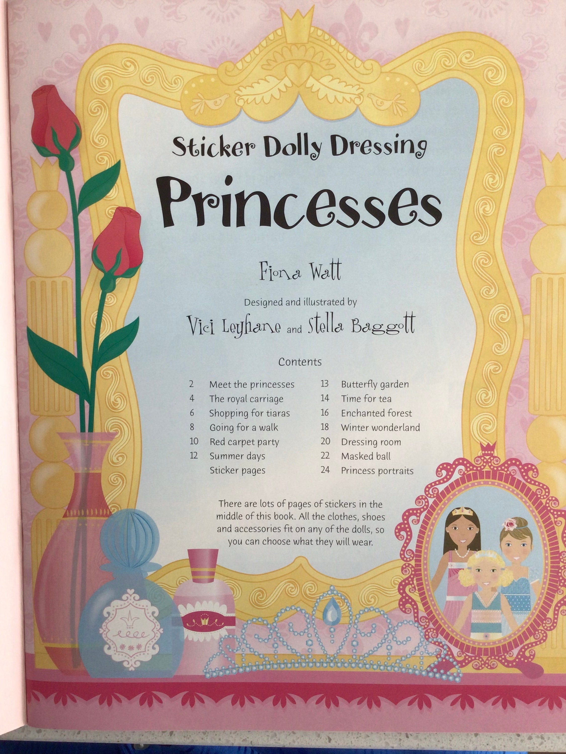 Princesses Sticker Paper Doll Book - Etsy