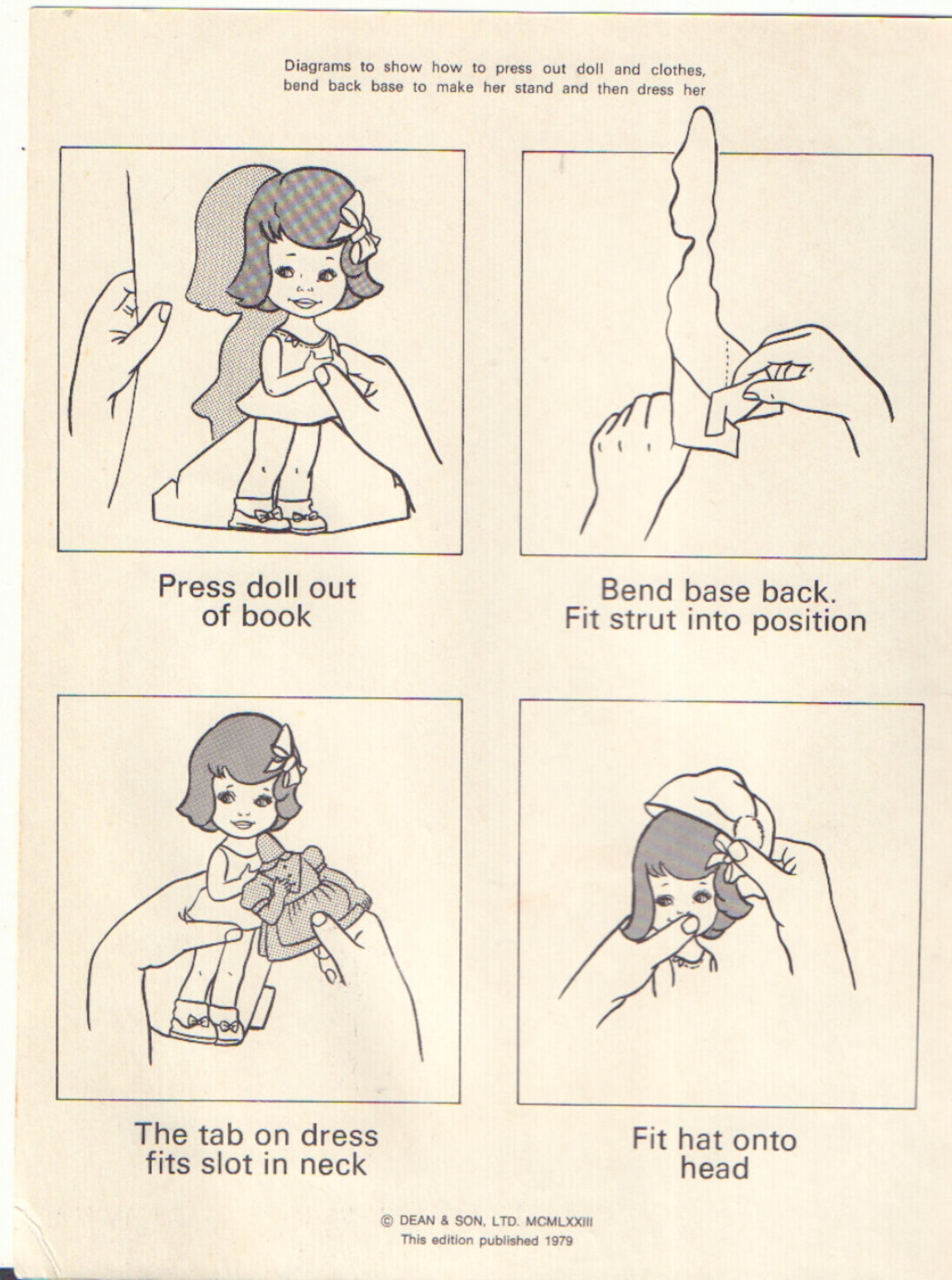 Vintage English Paper Doll Dressing Book - Etsy