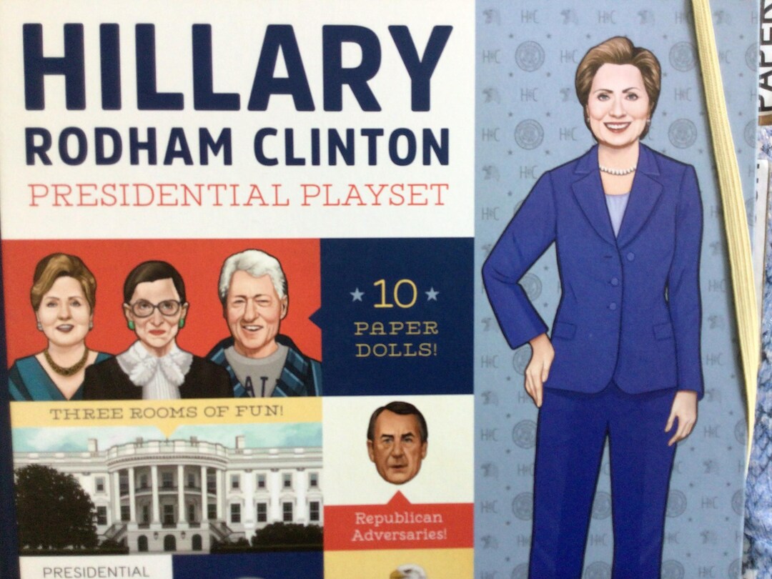 Hillary Clinton Paper Doll Playset Book - Etsy