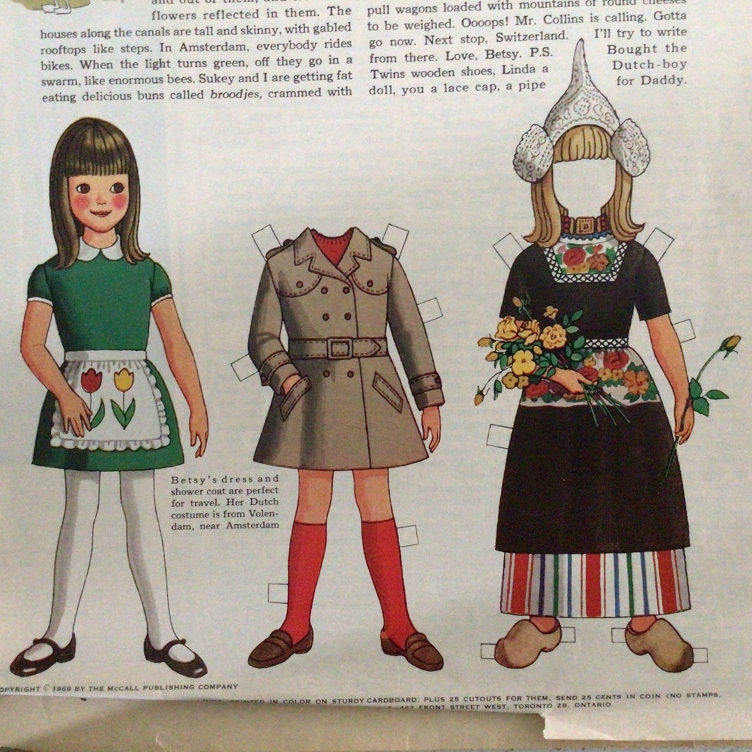 Vintage Dutch Magazine Paper Dolls - Etsy