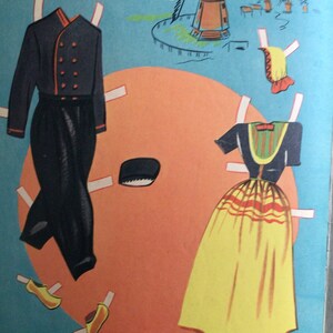 Vintage Around the World Paper Doll Book - Etsy
