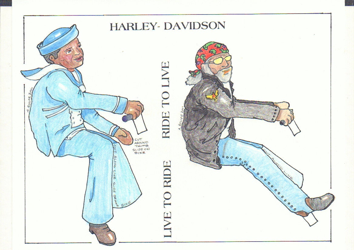 Harley Davidson Bikes Paper Toy - Etsy
