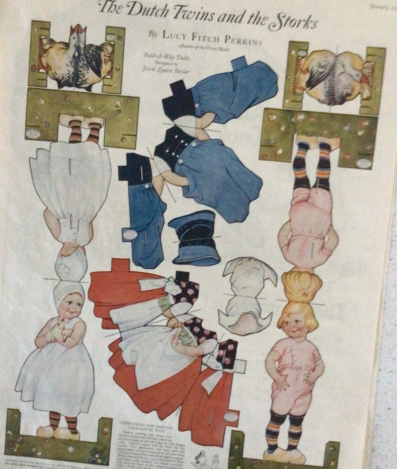 Vintage Dutch Magazine Paper Dolls - Etsy