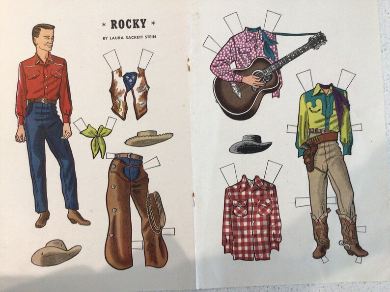 Vintage Magazine Male Paper Dolls | Etsy