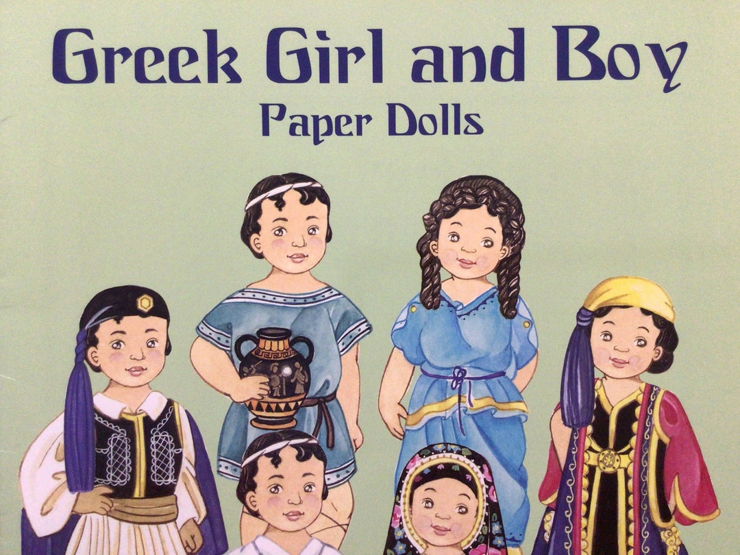 Vintage Greek Girl & Boy Paper Dolls - Etsy