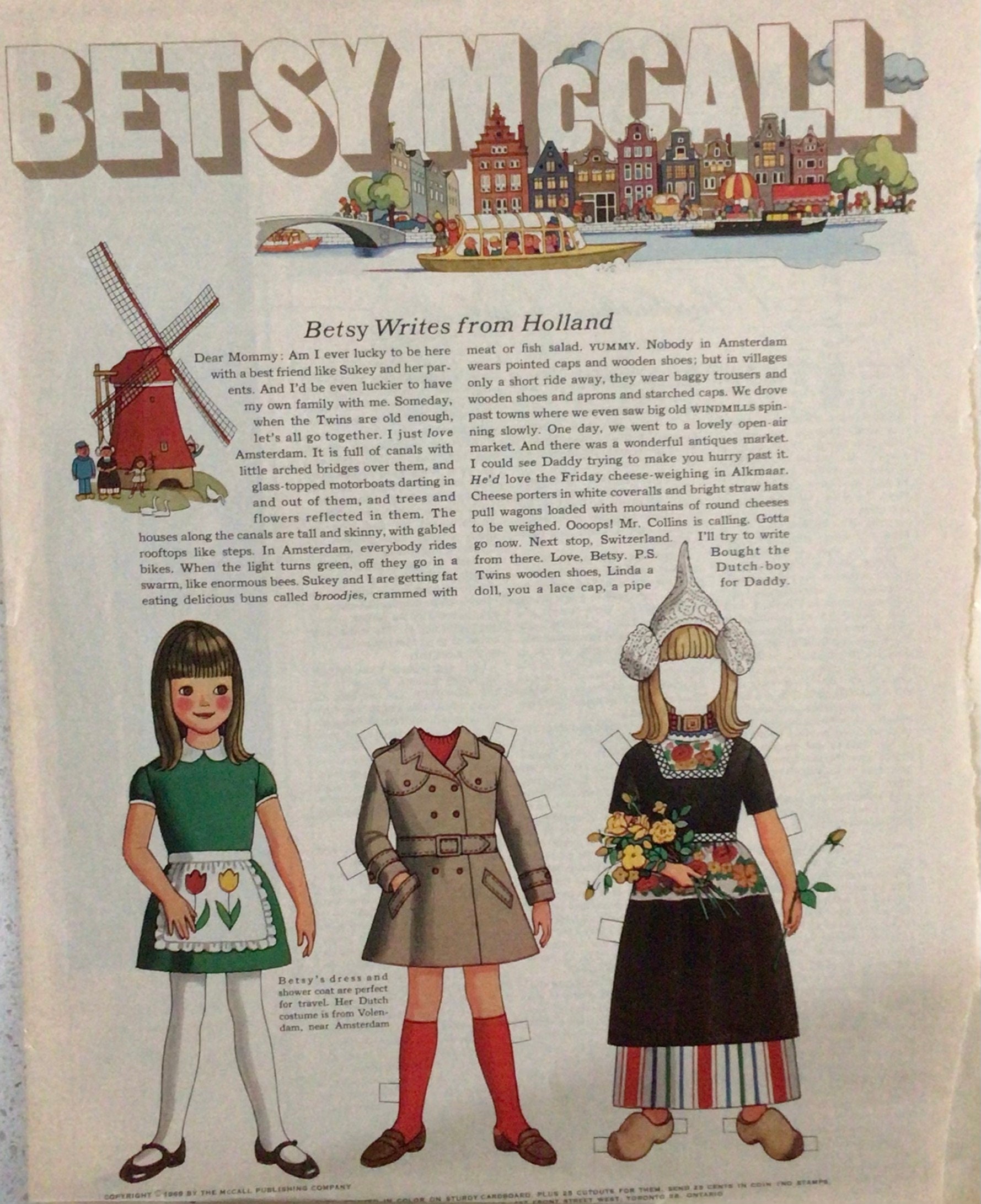 Vintage Dutch Magazine Paper Dolls - Etsy