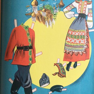Vintage Around the World Paper Doll Book - Etsy