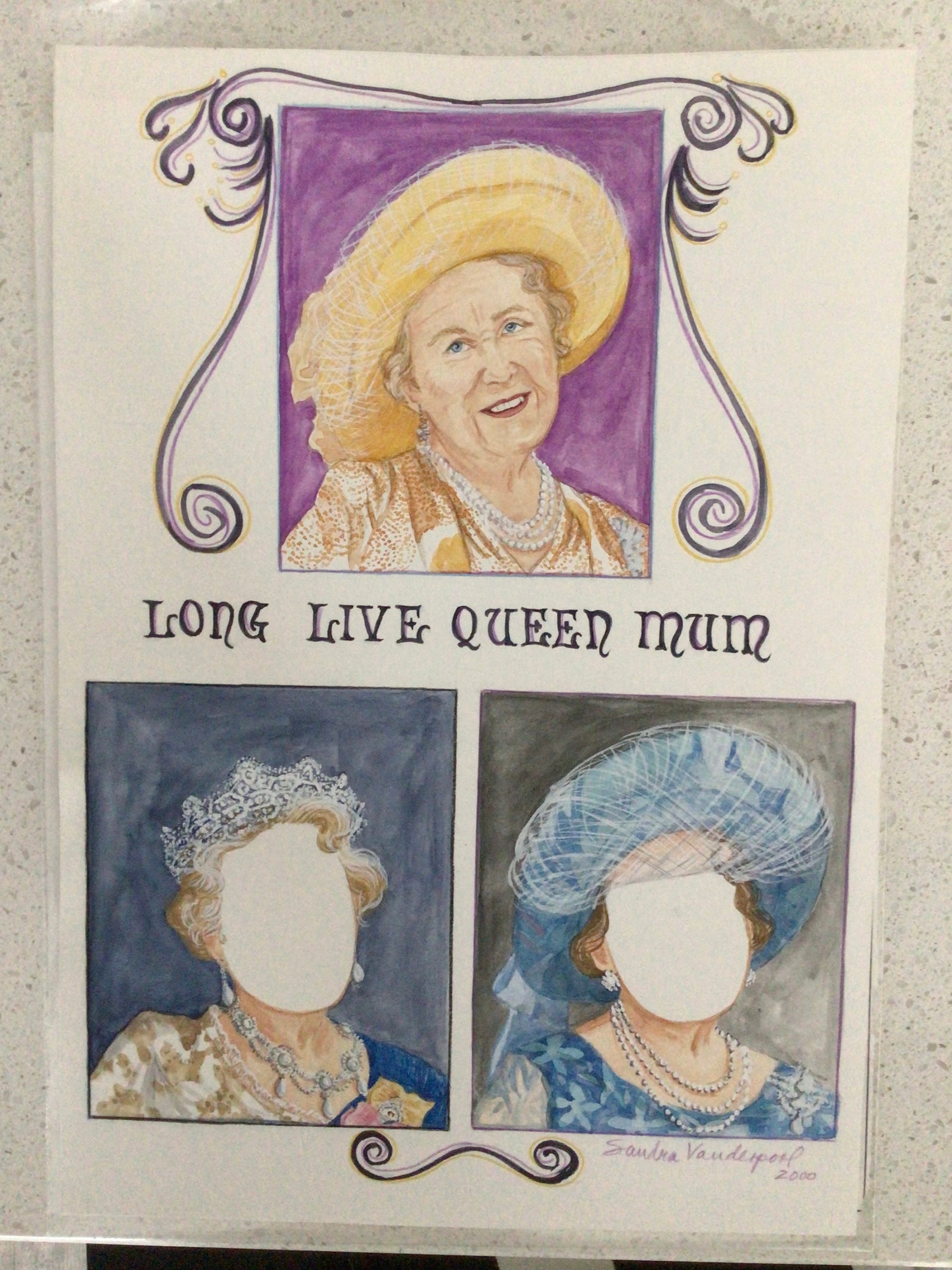 Original Artwork Queen Mother Paper Doll - Etsy