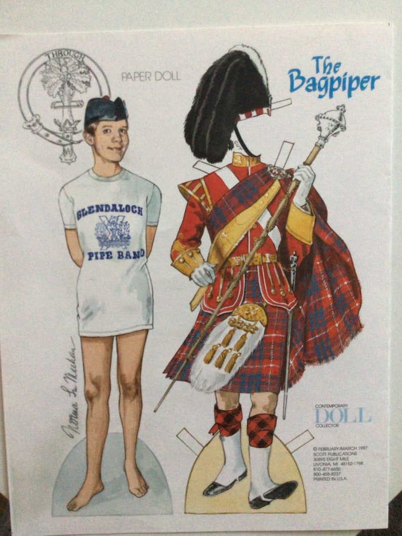 Vintage Male Paper Doll Ephemera - Etsy