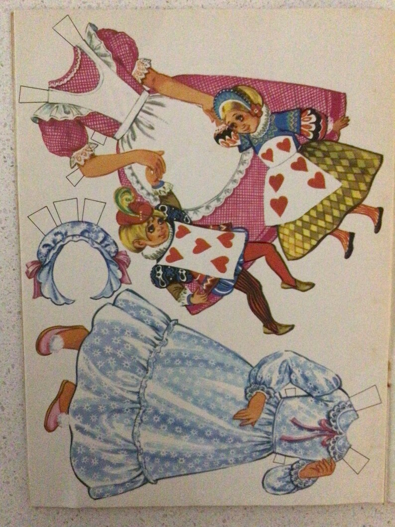 Vintage Alice in Wonderland Paper Doll Book - Etsy