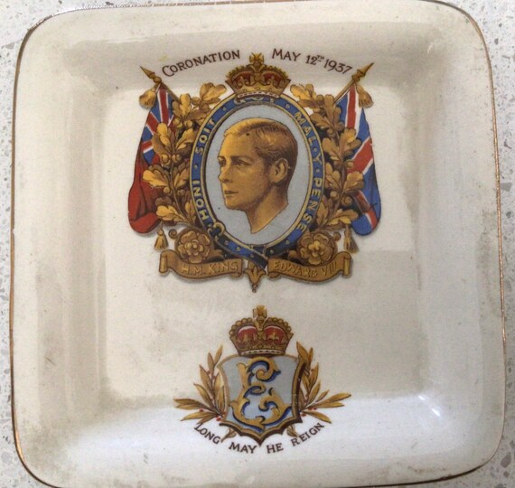 Coronation King Edward VIII 1937 Small Plate - Etsy