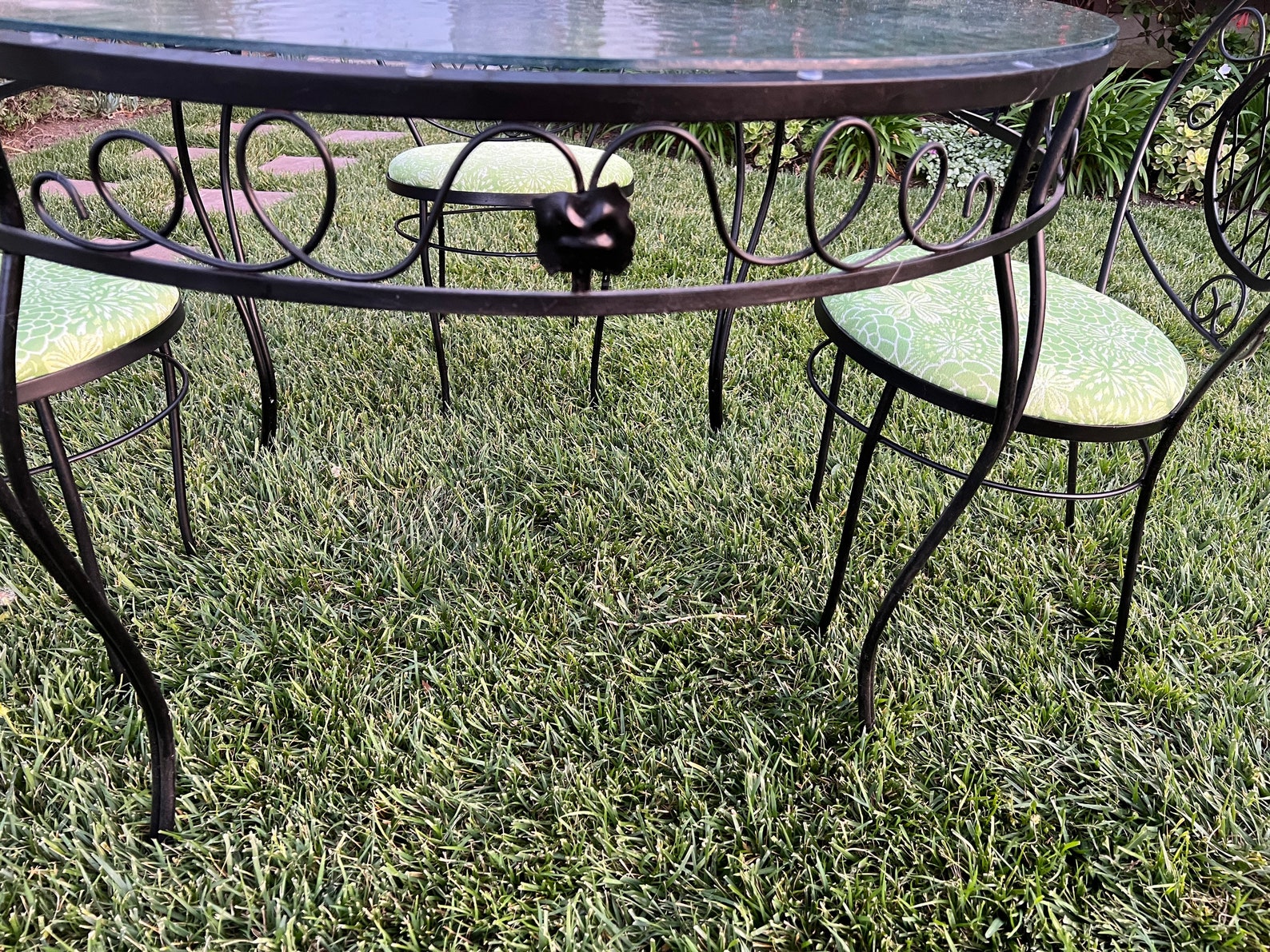 Woodard Style Vintage Wrought Iron Patio Set - Etsy
