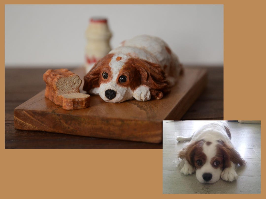 Custom Wood Carved Dog Figurine Handmade Pet Figurine - Etsy