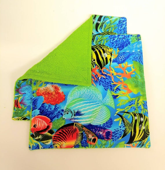 Tropical Fish Kitchen Towel Terry Cloth Set | Etsy