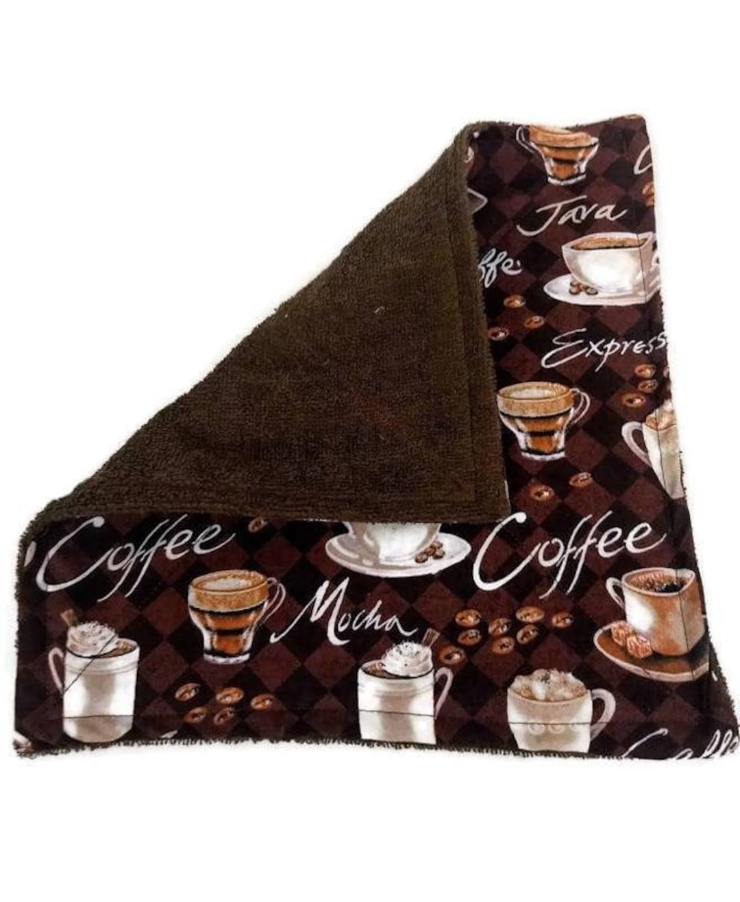 Kitchen Towel Terry Cloth Set in Coffee Print - Etsy