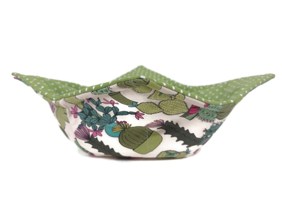 Bowl Cozy, Microwave Safe Cotton Soup Hot Bowl Pot Holder, Cactus ...